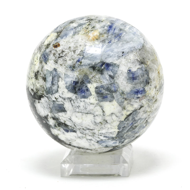 Blue Kyanite with Staurolite in Quartz & Mica Schist Sphere | Venusrox